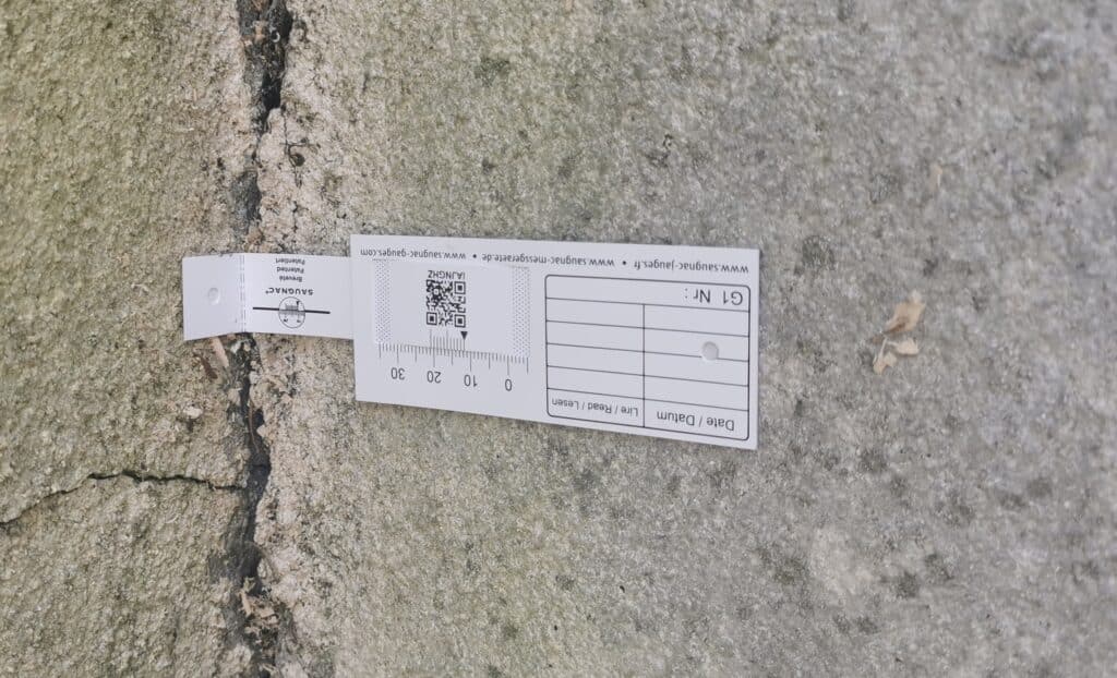 Jauge G1 - Mesure des fissures intérieures / extérieures