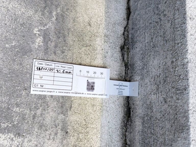 Jauge G1 - Mesure des fissures intérieures / extérieures