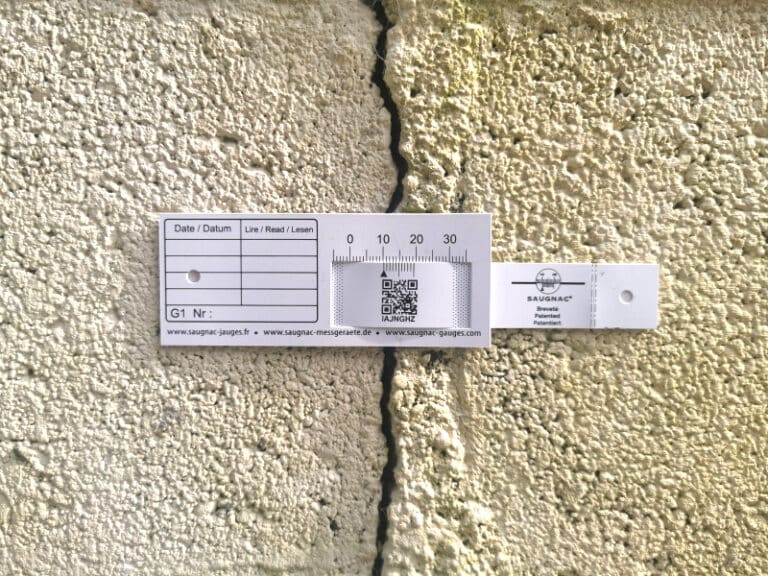 Jauge G1 - Mesure des fissures intérieures / extérieures