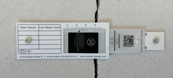Jauge G1+ - Mesure "digitale" de l'écartement des fissures